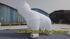 Giant Inflatable Polar Bear for Christmas Event Decor