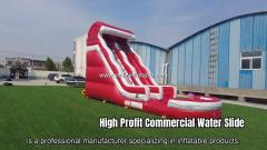 Commercial Grade Red Marble Inflatable Water Slide Rental