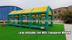 Outdoor Large Inflatable Shelter Tent, Waterproof Inflatable Workshop Tent With Clear PVC Window For