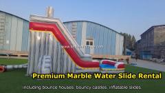 Premium Grey Marble Inflatable Water Slide for Rent