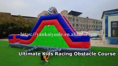 Racing Car Inflatable Obstacle Course for Kids Parties