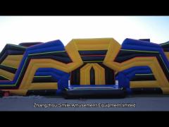 Neon Inflatable Obstacle Course Commercial Party Rental