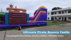 Durable Pirate Ship Bouncy Castle for Kids Rental Business