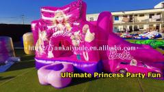 Pink Princess Bouncy Castle with Slide Inflatable Bouncer