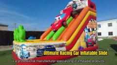 Commercial Racing Car Inflatable Water Slide for Parties