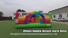 Commercial Rainbow Crayon Obstacle Course Rental