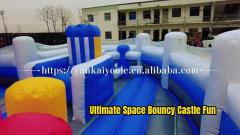 Space Robot Inflatable Bouncy Castle With Slide