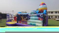 Commercial Space Rocket Inflatable Bouncer Slide Combo