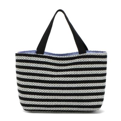 China New Fashion Large tote bag carrrying Striated shopping bag Handbag promotional bag for sale