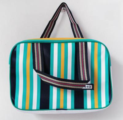 China Shoulder Tote bag carrrying stripe shopping bag Handbag promotional bag for sale