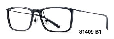 China Quadrado completo de Rim Eyeglass Frames Metal Temple do estilo claro plástico à venda