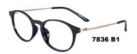 China Lightweight Optical Metal Eyeglasses Frames Plastic Optical Big Round Eye Frames for sale