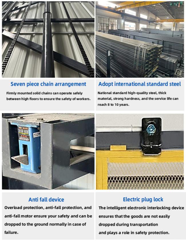 10m High Industrial Goods Lift 2 Storey Hydraulic Cargo Elevator 3