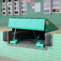 China Cargo Warehouse Dock Leveler Push Button Truck Level Dock Green for sale