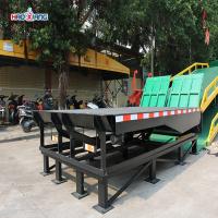 China Blue Adjustable Height Loading Dock 10T Shipping Dock Plate for sale