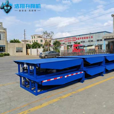 Blauw 10T Lagerhuis Vaste Hydraulische Dock Leveler Hydraulische Dock Ramp Verstelbare hoogte Laaddock