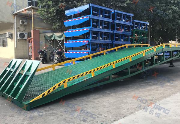 10m Hydraulic Dock Ramp 10 Tons  Loading Dock Adjustable  Mobile Dock Ramp Warehouse