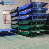 China Blue 10T Hydraulic Dock Leveler Loading Dock Ramps Warehouse Dock Leveler Loading And Unloading Platform for sale