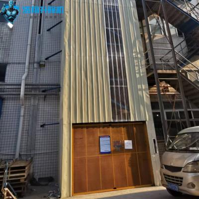 China 4 verdiepingen 12 M grote goederen lift aangepast buiten vracht lift Te koop