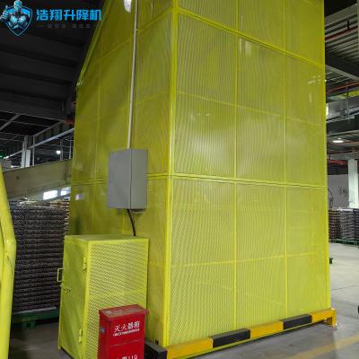 Cina 7 tonnellate 10 m di altezza giallo personalizzato 500 kg-20000 kg grande ascensore idraulico per il trasporto di merci industriale interno in vendita