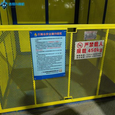 Cina Rete metallica protettiva perforata e contrappeso e porta avvolgibile per ascensore merci da magazzino da 5 m, ascensori idraulici interni in acciaio per carico merci pesanti in vendita