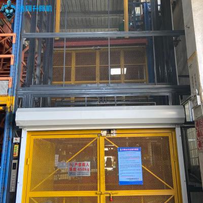 China Electric Hydraulic 5 Ton Cargo Freight Elevator Chain Lift Platforms Warehouse Load Hoist for sale