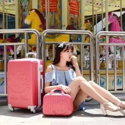 中国 Wholesaler Customized ABS Riding Luggage Great Price 4 Wheels Trolley Bag 14/18/20/24 Inches Children Travel Suitcase 販売のため