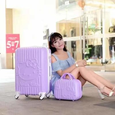 中国 Cat Heart Shape Travel Bag Luggage Suitcase Manufacturer 4 Wheels Trolley Travel Luggage Of Abs Luggage 販売のため
