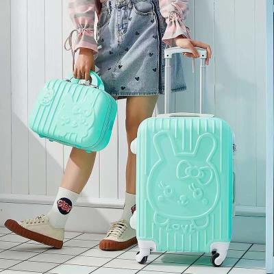 China New Love Cartoon Cute Cat Mother Trolley Suitcase Universal Luggage Sets Wheel Suitcase 20 Inch Boarding Case AP875 à venda