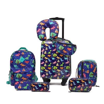 China Hot Selling Kids Family Set Cute School Bag On Wheels Kids Suitcase Set à venda