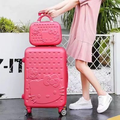 China Kids PC Custom Travel Trolley Luggage Bags Suitcase Sets Plastic Rolling SuitCase For Children à venda