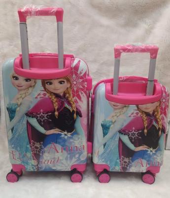 中国 Children Carry On Luggage Cartoon Kids Rolling Suitcase Travel Trolley Suitcase With Zipper 販売のため