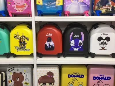 China Fashion Custom Logo ABS Luggage Bags Trolley Case Spinner Rolling Kids Trolley Luggage With 4 Wheels à venda