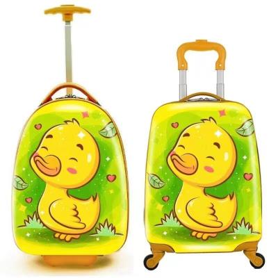 中国 Colorful Cute Kids ABS Pc Luggage With Custom Prints Kids Luggage Stylish Kids Spinner Suitcase For School Travel Trip 販売のため