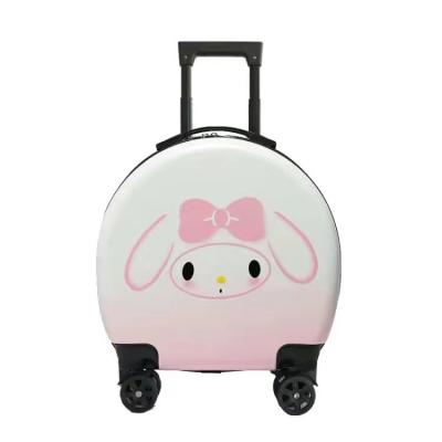 Cina Carry On Suitcase On Wheels Travel Rolling Luggage Kids Rounded Luggage Cabin Trolley Bag Cute Small Case in vendita