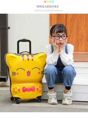 Cina Carry On Suitcase On Wheels Travel Rolling Luggage Kids Rounded Luggage Cabin Trolley Bag Cute Small Case in vendita