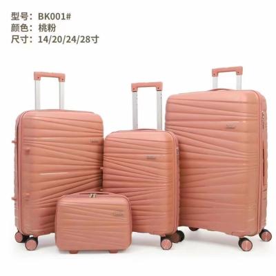 Cina Factory Direct Sale 4 Carry-On Suitcases Valise Trolley Travel Bag PP Luggage Sets With Handbags in vendita