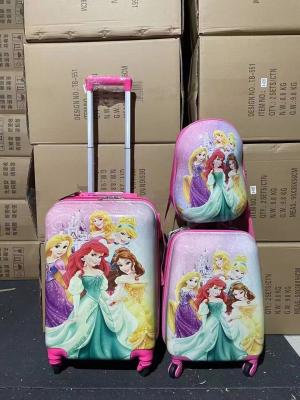 Cina Cartoon Print Hard Shell Luggage Kids ABS PC 4 Wheels Children Trolley Case in vendita