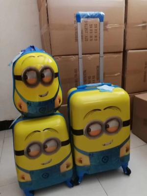 Cina ABS Hard Shell Stock Carry On Kids / Children Trolley Case Suitcase Bag Travel Carrier Luggage Set in vendita