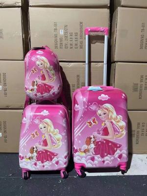 中国 Cartoon Print 4 Wheels Child Luggage Spinner ABS PC Kids Children Suitcase 販売のため