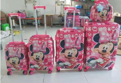 中国 Wholesale New Style Cartoon Kids Girl Princess Animal Mouse Kt Cat Pink Suitcase Trolley Luggage Bags 販売のため