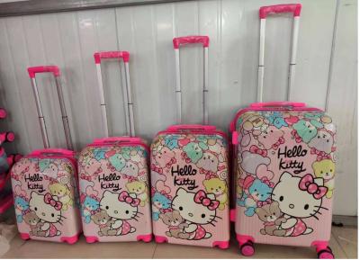 Cina Pink Kt Baby Suitcase With Spinner Wheel Handle Lightweight Unicorns Carry On Luggage For Girls Kids Hello Kitties in vendita