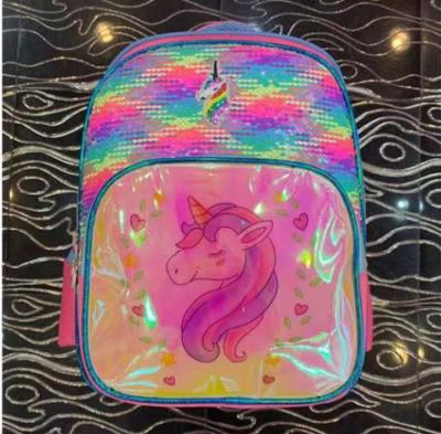 Cina Fashion Custom Backpack Girls Rainbow Sequin Backpack Outdoor Children'S Casual Backpacks For Girls Unicorn School Bag in vendita