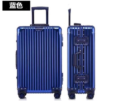 中国 Unisex Full Aluminum Waterproof Business Travel Luggage Trolley Suitcase Set Spinner Aluminum Luggage Bags Men 販売のため
