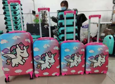 Cina Grandi unicorni valigia rosa con maniglia ruota girante valigia leggera per bambini Viaggi Salve i miei gattini bambini in vendita