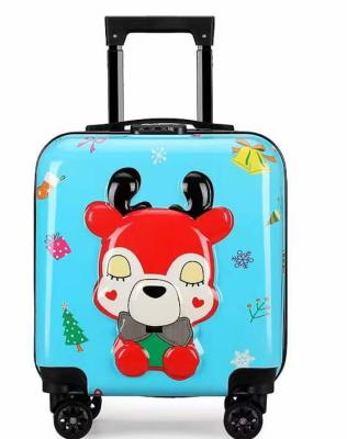 Cina Hard Shell Children Fashion Luggage Trolley School Bag 18 Inch Kids Cartoon Trolley Suitcase For Travel in vendita