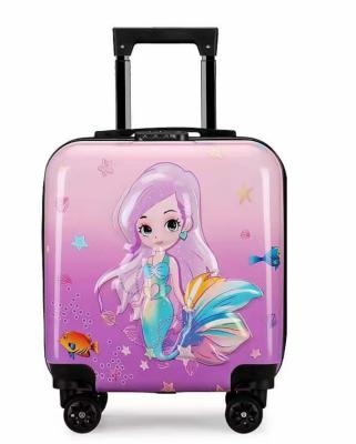 Cina Wholesale Customized Durable Cartoon 18 Inch PC Kids Travel Luggage Suitcase in vendita