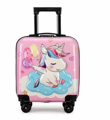 Cina Customized Cartoon Kids Suitcase Box Yellow Zipper Travel Suitcase For Children ABS Luggage in vendita