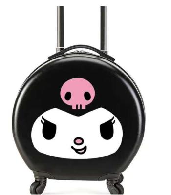 Cina 18 Inch Carry On Suitcase On Wheels Travel Rolling Luggage Kids Rounded Luggage Cabin Trolley Bag Cute Small Case in vendita