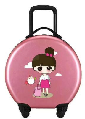 Cina Custom Design Cute Children Luggage ABS+PC Kids Suitcases 18 Inch Ride Carry On Trolley Travel Bags For Kids in vendita